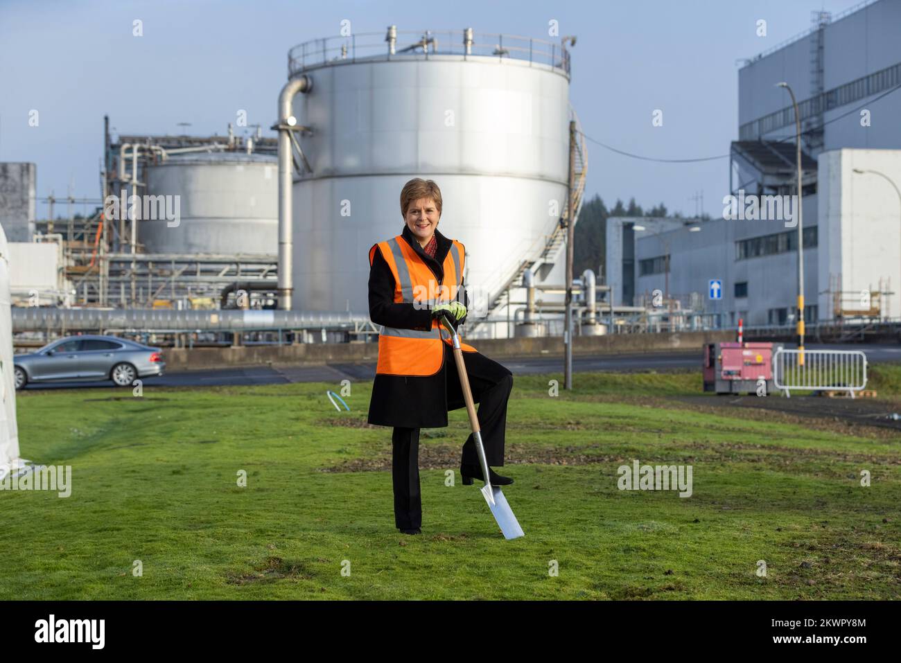 First Minister Nicola Sturgeon attends the official groundbreaking ...