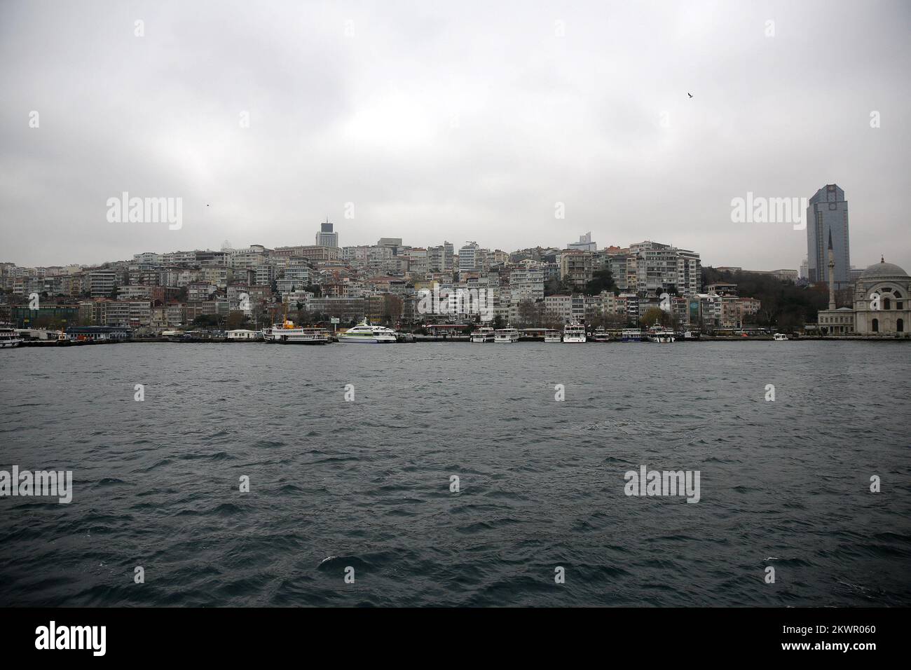 06.01.2014., Turkey, Istanbul - Ride through the Bospor between Europe ...
