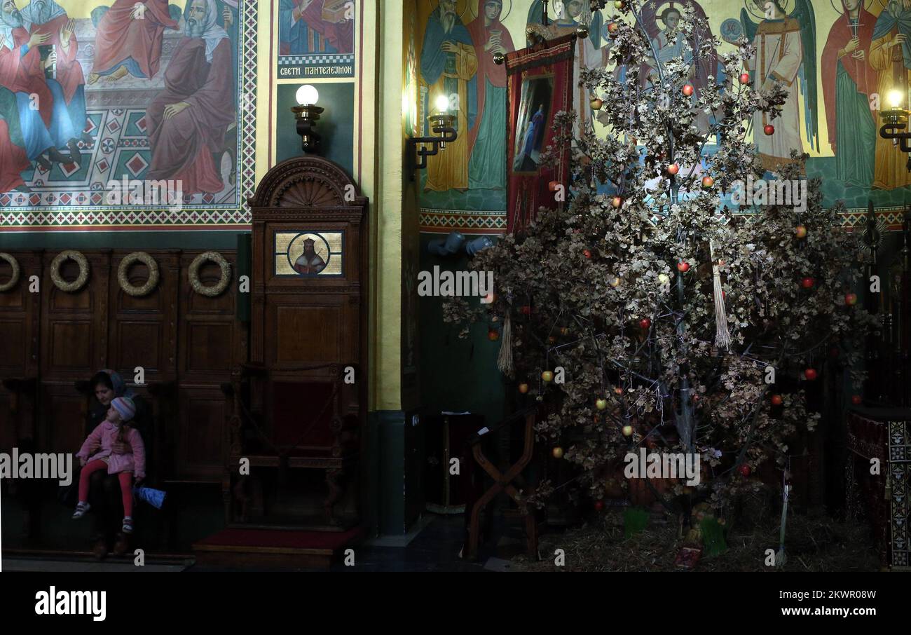 07.01.2014., Zagreb, Croatia - On the occasion of the Orthodox ...