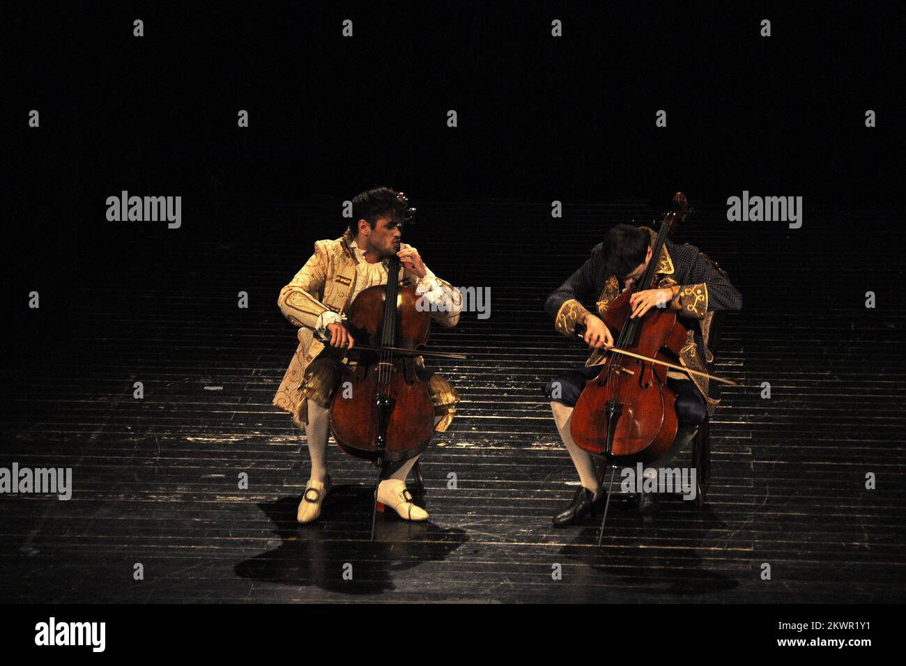 19.01.2014., Porec, Croatia - Croatian cellist Luka Sulic and Stjepan ...