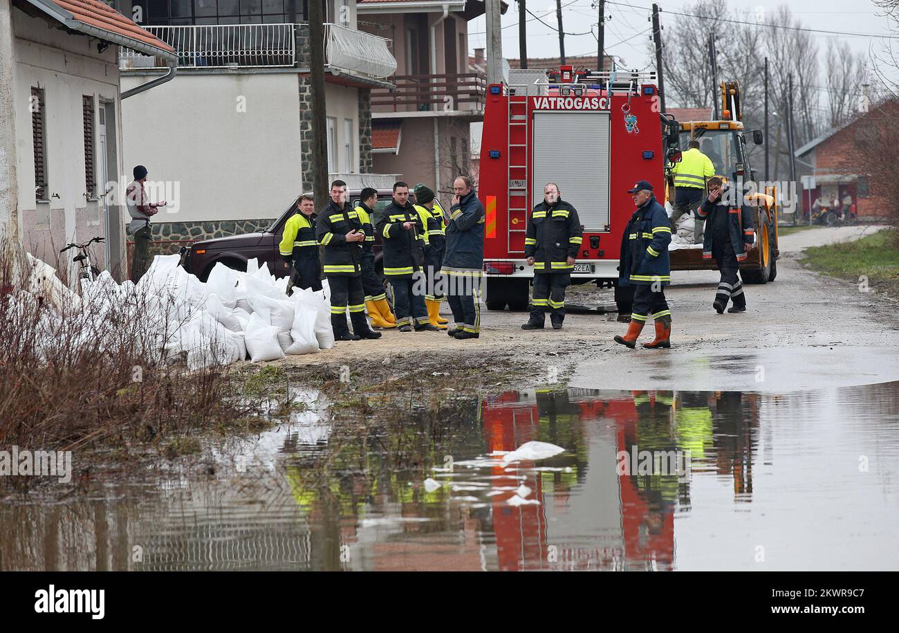 18.02.2014., Croatia, Cicka Poljana - Residents and members of the ...
