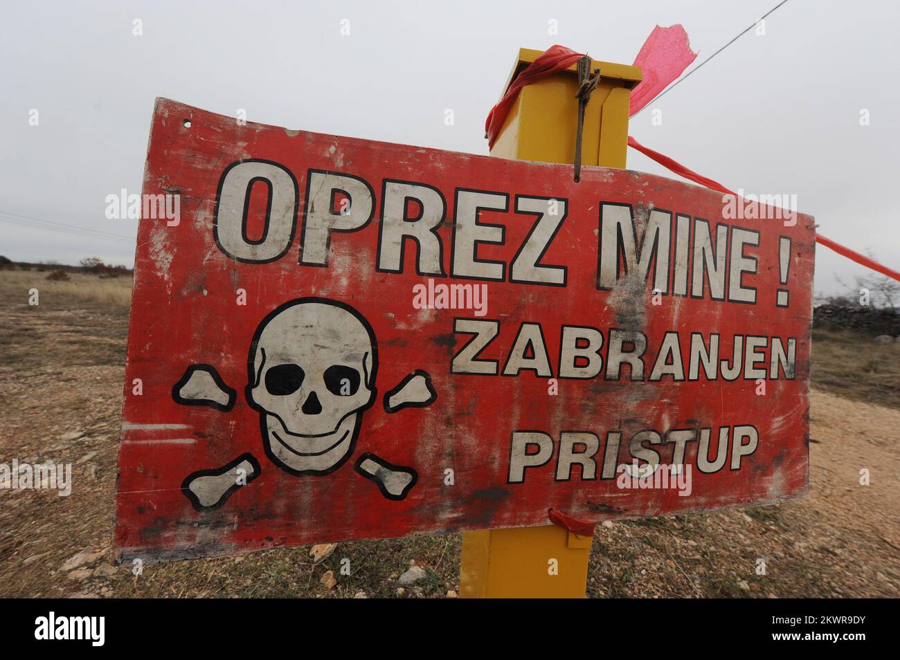 16.02.2014., Drnis, Croatia - Members of AKD Mungos (Mongoose) demined ...