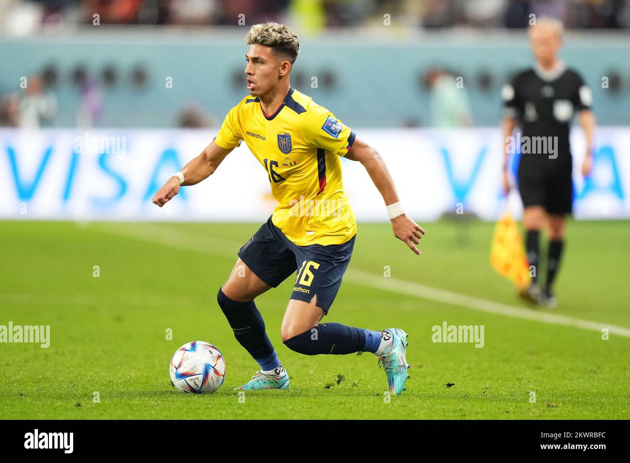 Doha, Qatar. 29th Nov, 2022. Jeremy Sarmiento of Ecuador during the ...