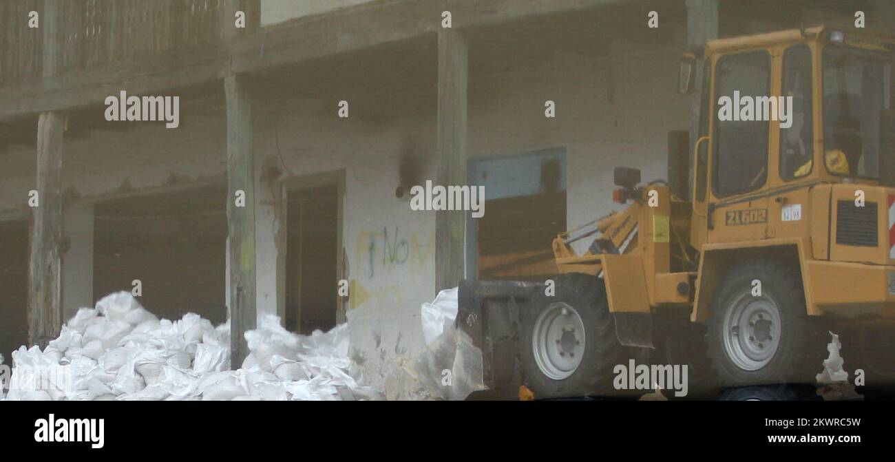 24.02.2014., Cicka Poljana, Croatia - The water stoped rising in ...