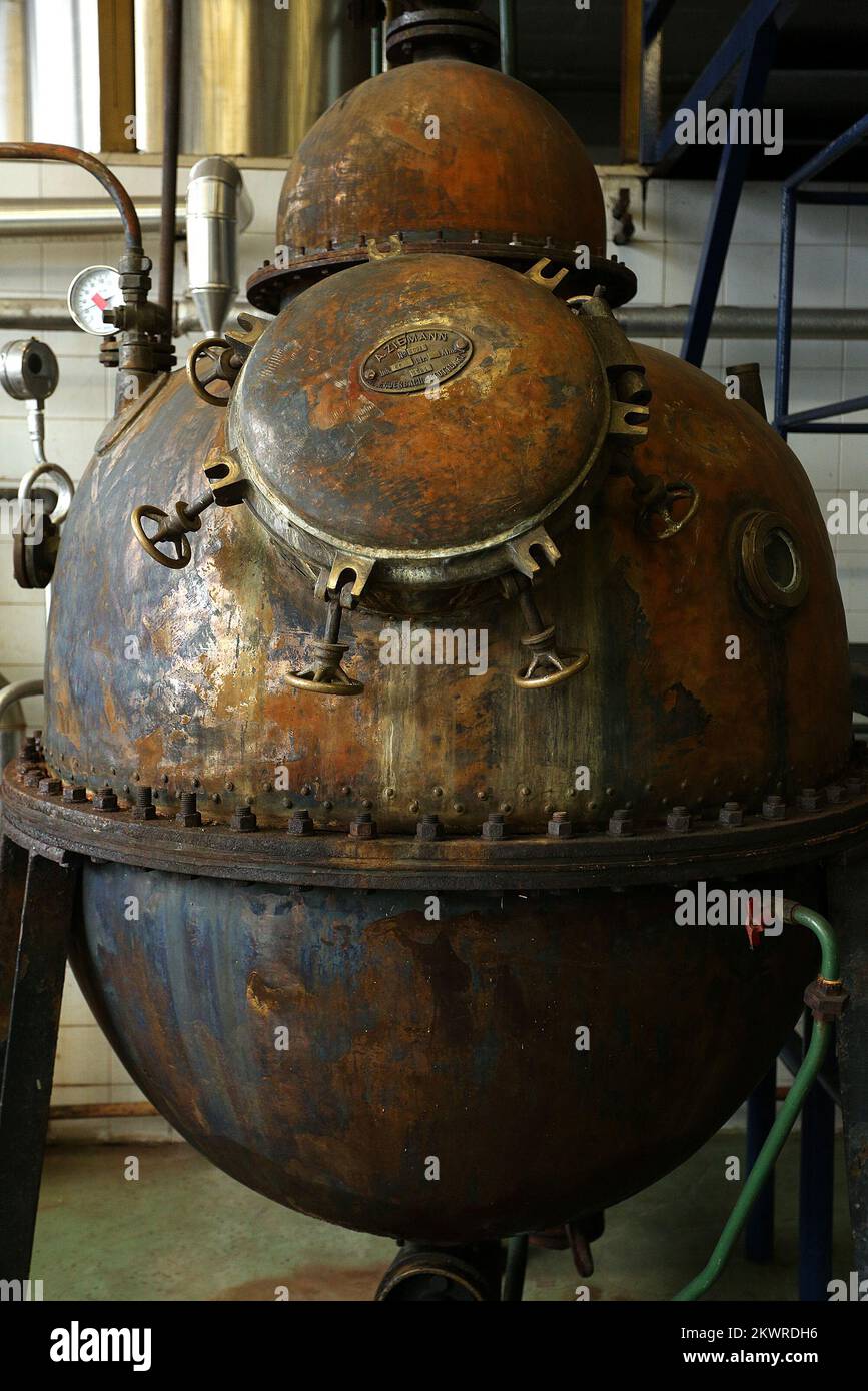 07.03.2014., Croatia, Zagreb - In Badel alcoholic liquor Pelinkovac is ...