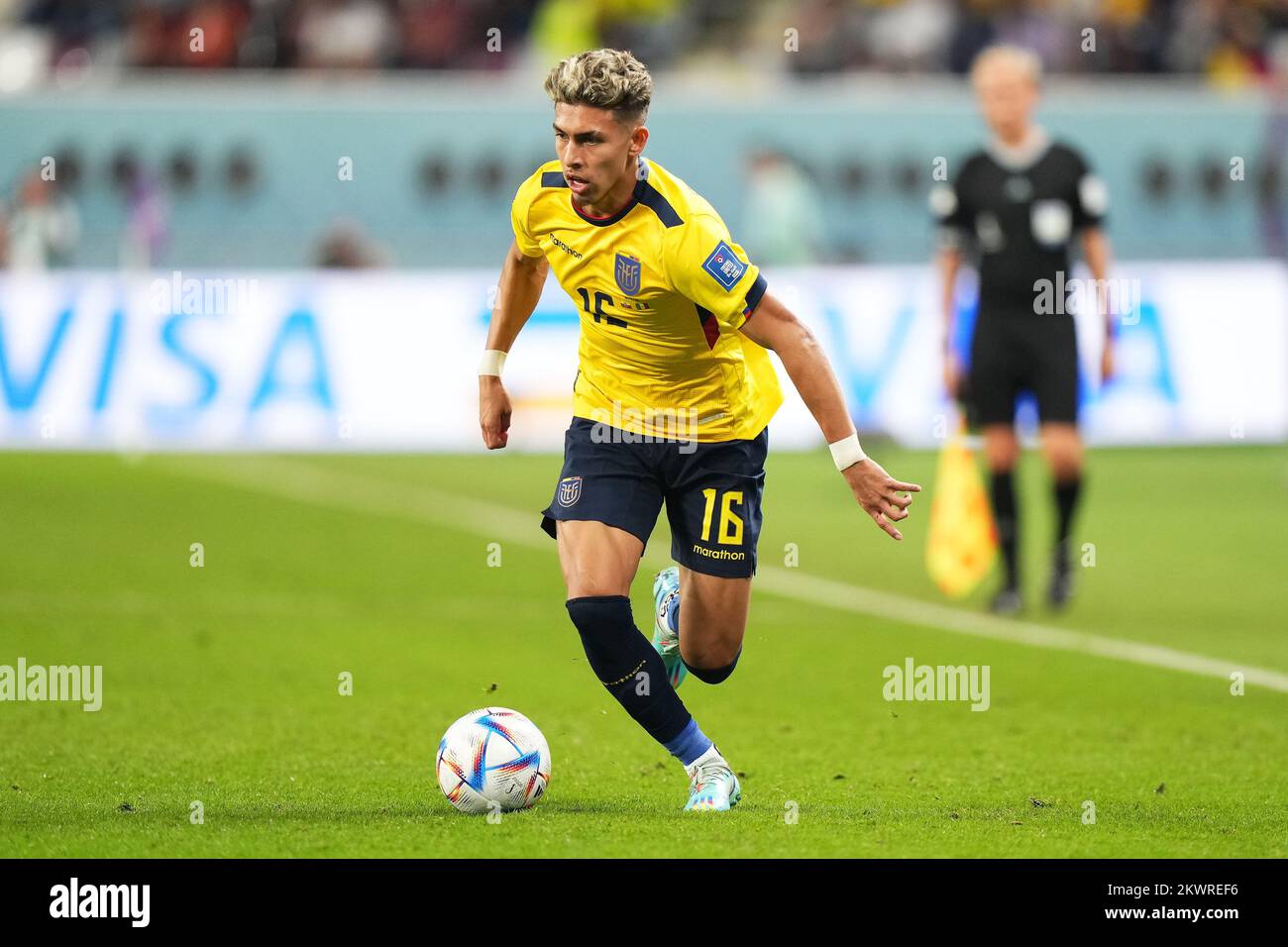 Doha, Qatar. 29th Nov, 2022. Jeremy Sarmiento of Ecuador during the ...