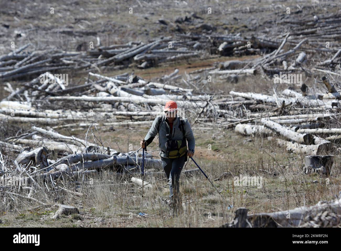 16.03.2014., Croatia, Southern Velebit - Melting snow on the southern ...
