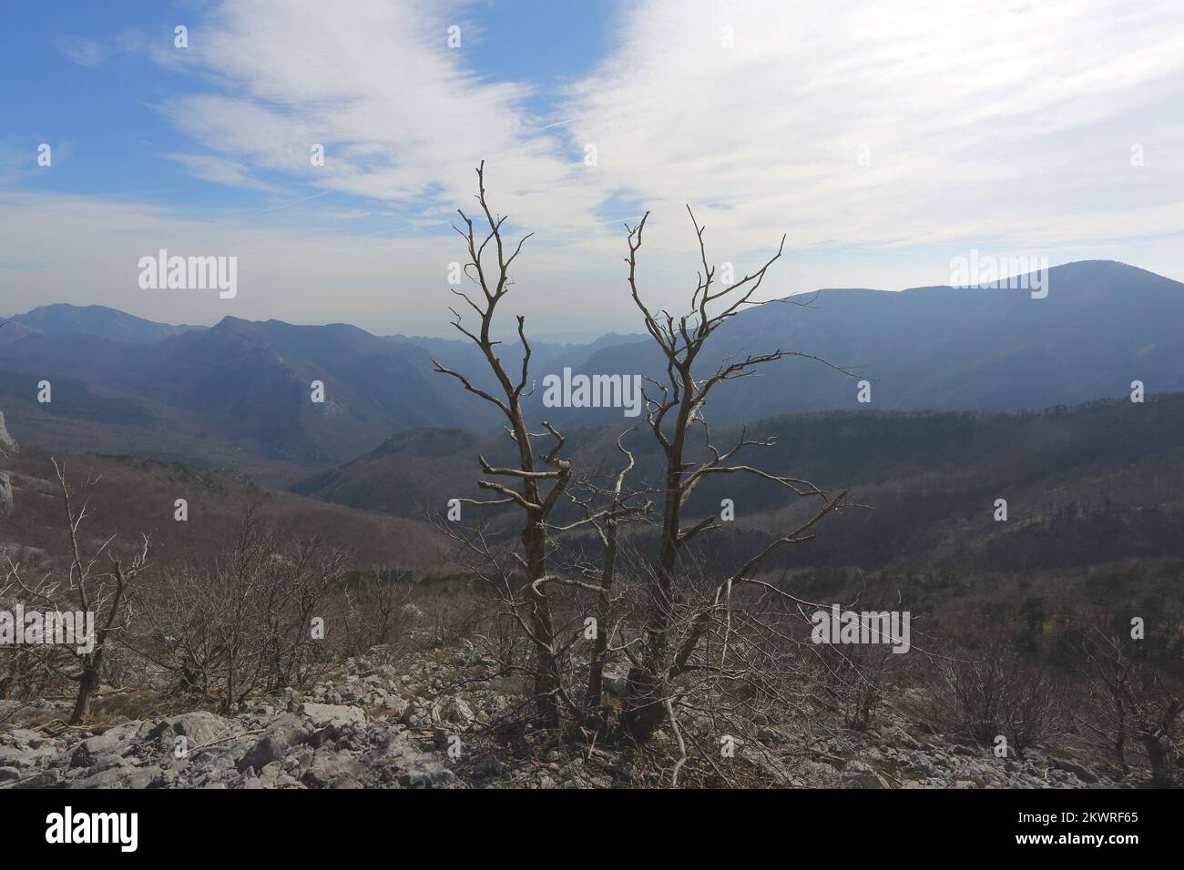 16.03.2014., Croatia, Southern Velebit - Melting snow on the southern ...