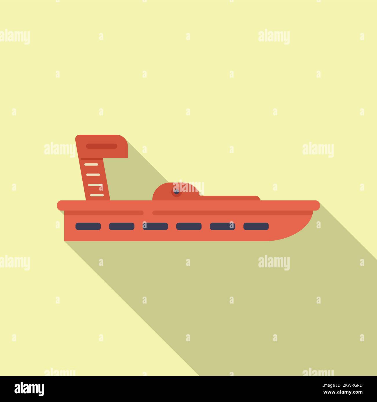 Life rescue boat icon flat vector. Sea lifeboat. Flood raft Stock ...