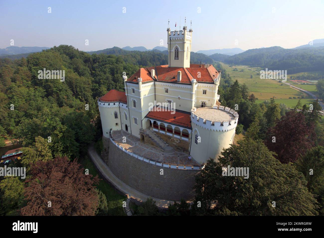 19.06.2013., Croatia, Trakoscan - Panoramic views of the castle ...
