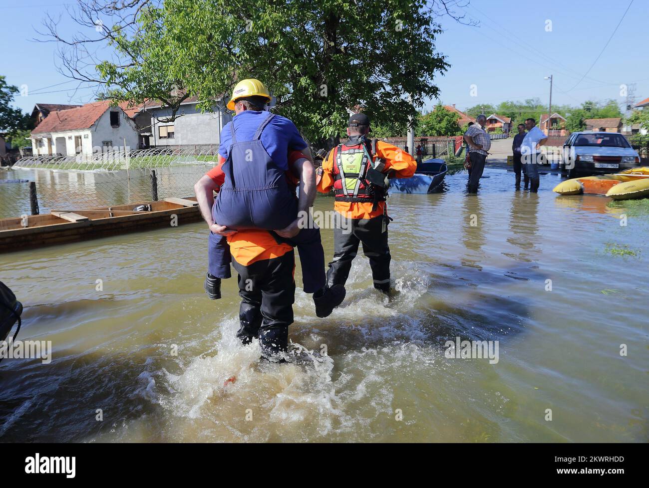 21.05.2014., Bijeljina, Bosnia and Herzegovina - Members of United ...