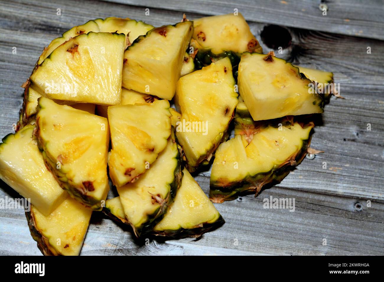 The Pineapple (Ananas comosus), a tropical plant with an edible fruit ...