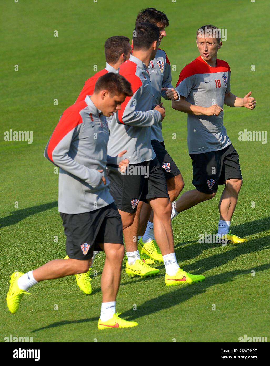Luka Modric during last training of Croatian soccer team on Maksimir ...