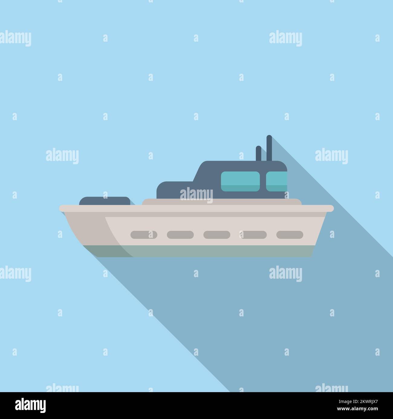 Sea rescue boat icon flat vector. Life flood. Coast guard Stock Vector ...