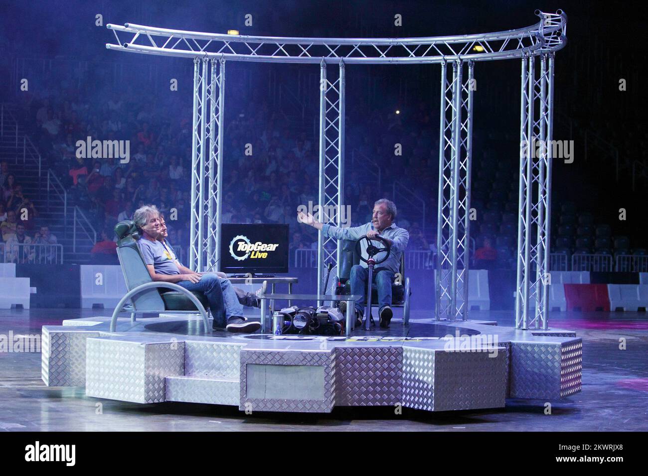 The legendary TV show hosts Jeremy Clarkson, Richard Hammond, James May ...