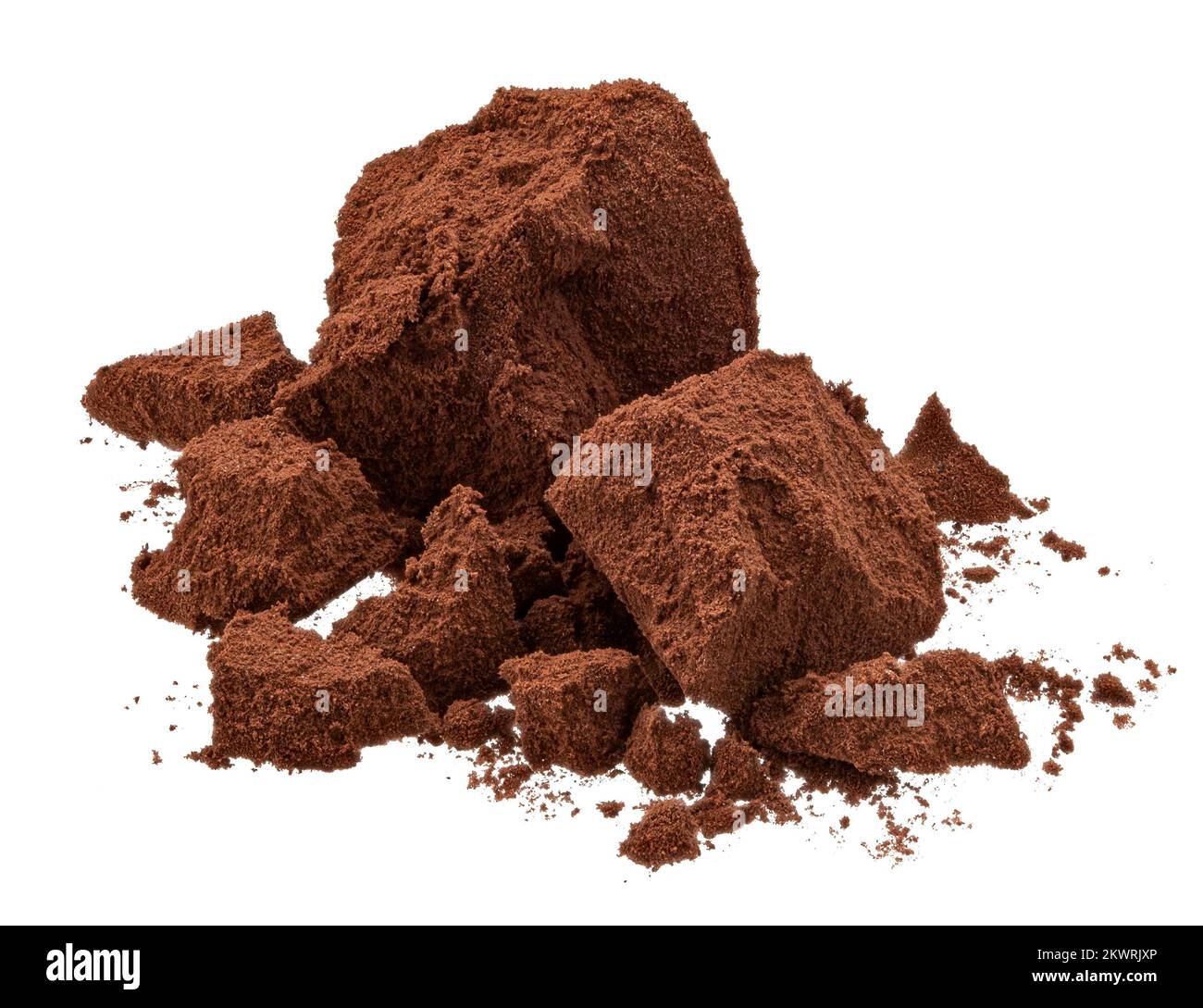 Chocolate powder isolated on white background Stock Photo - Alamy
