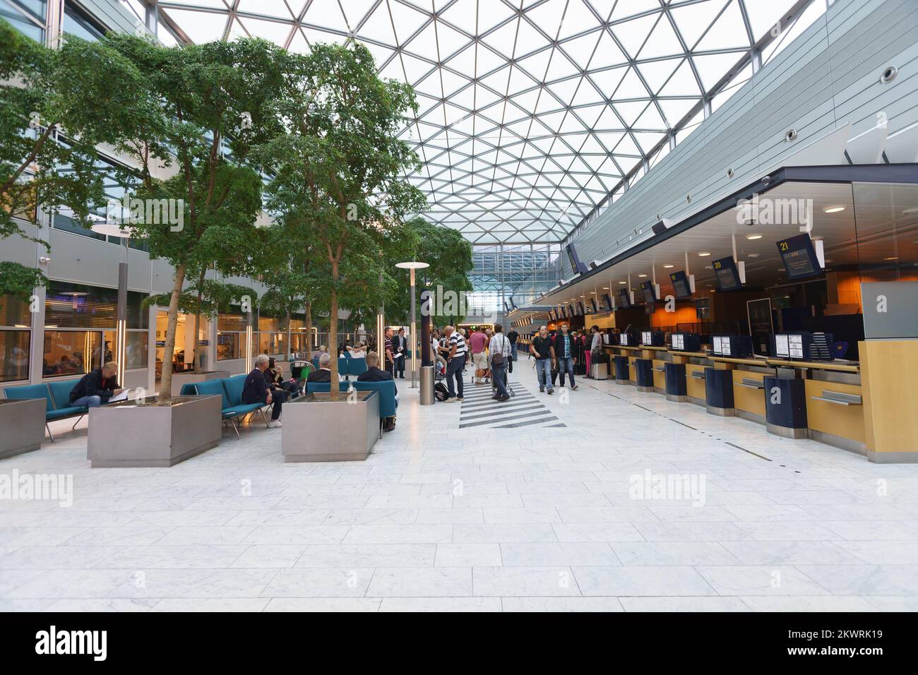 COPENHAGEN - SEP 20: Copenhagen Airport interior on September 20, 2014 ...