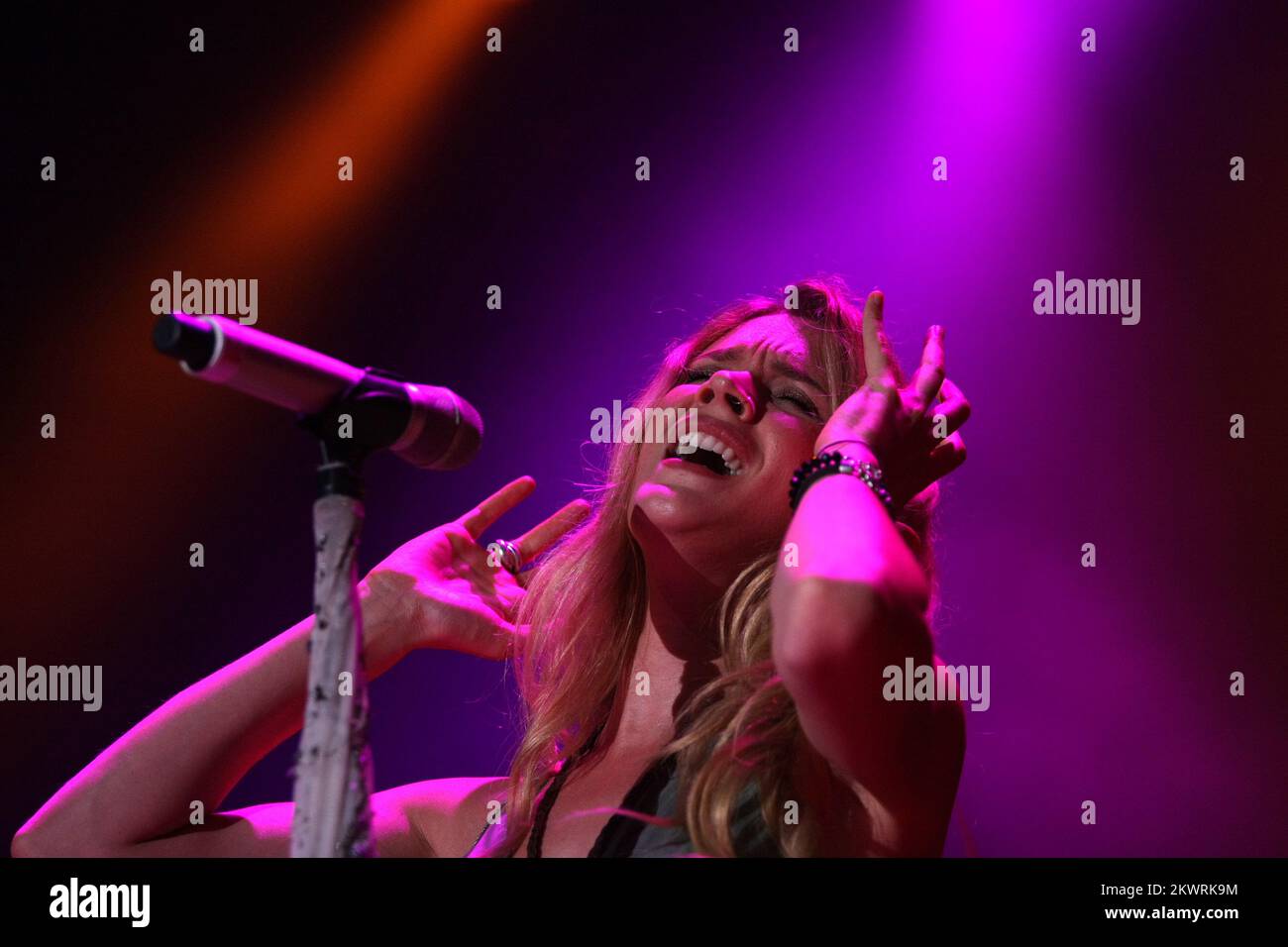 British singer Joss Stone performing on stage during her concert in ...