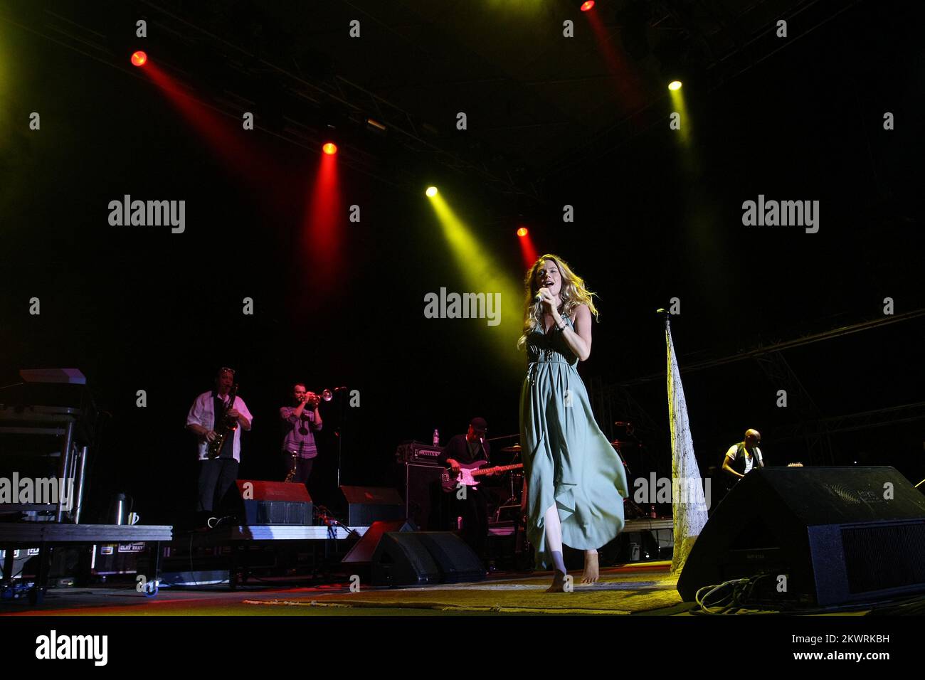 British singer Joss Stone performing on stage during her concert in ...