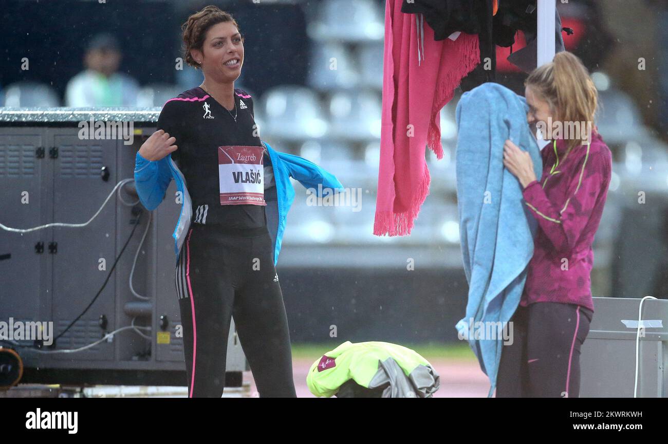 High jump women, Blanka Vlasic, Ana Simic during the IAAF World ...