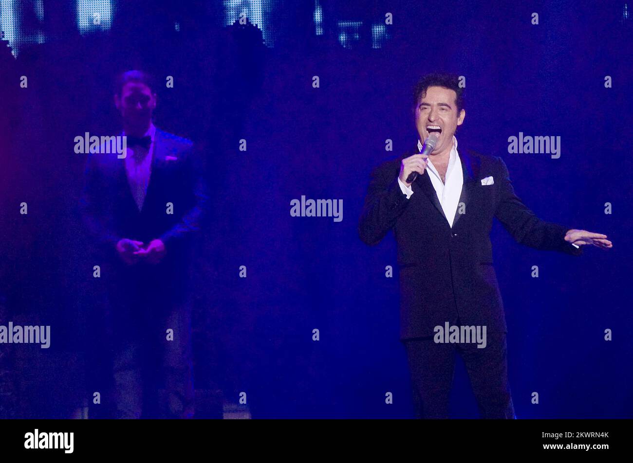 Carlos Marin of operatic pop vocal group Il Divo performing live on ...
