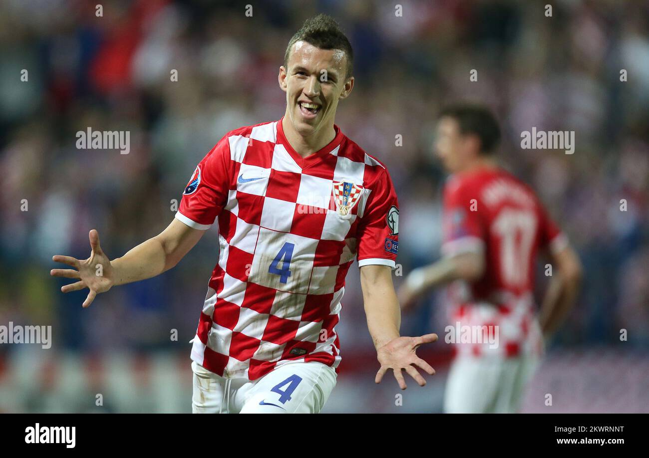 Croatia's Ivan Perisic celebrates his goal Stock Photo - Alamy