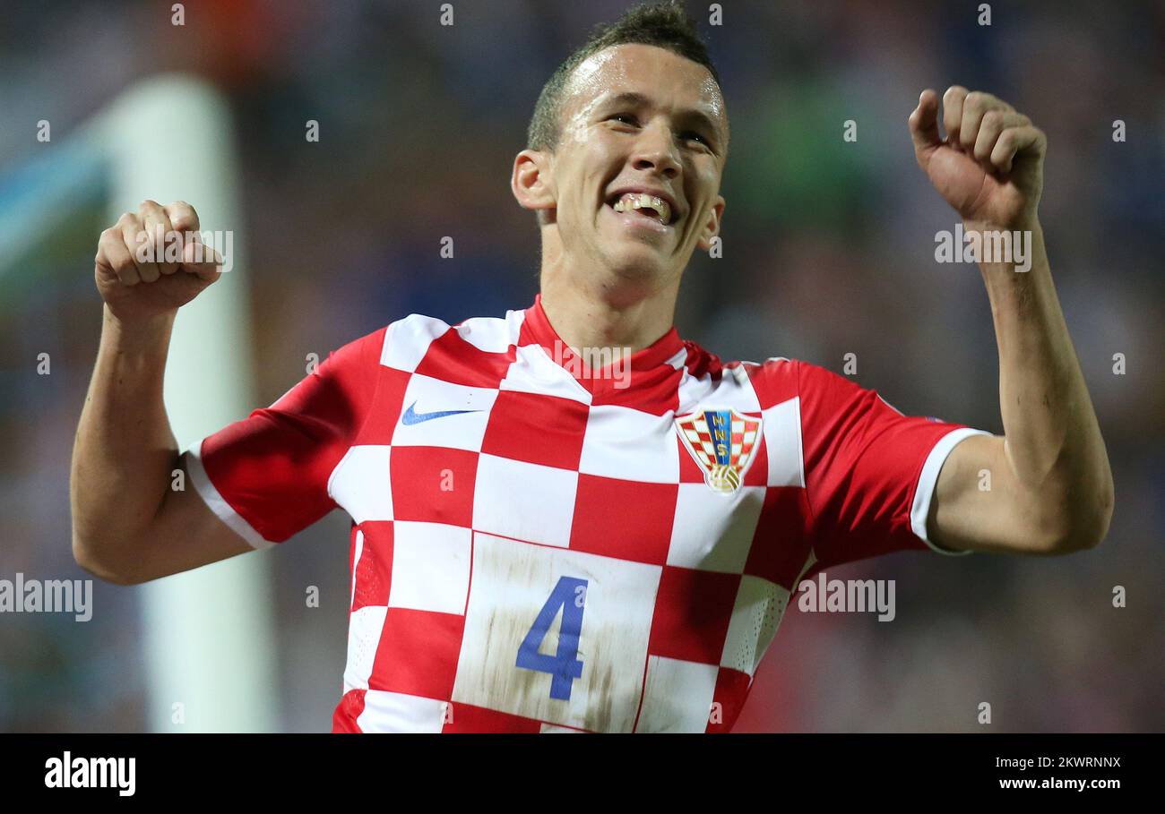 Croatia's Ivan Perisic celebrates his goal Stock Photo - Alamy