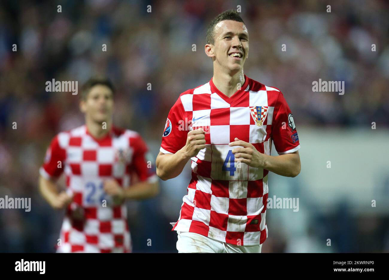 Croatia's Ivan Perisic celebrates his goal Stock Photo - Alamy