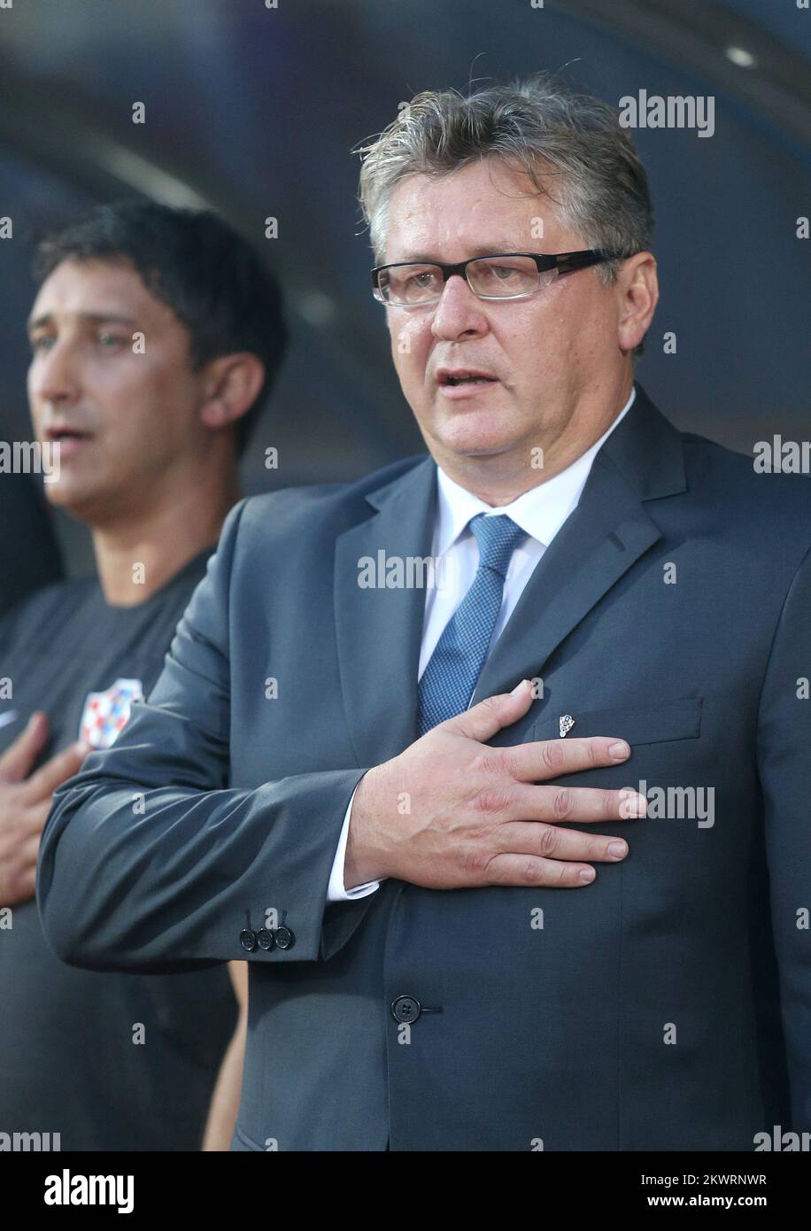 Croatia manager Nenad Gracan during the anthems Stock Photo - Alamy