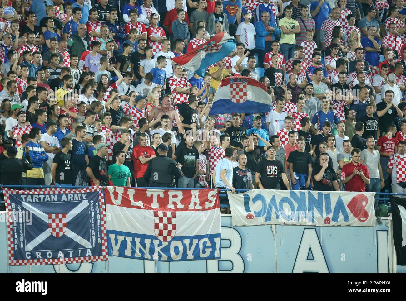 Croatia fans cheer on their side in the stands Stock Photo - Alamy