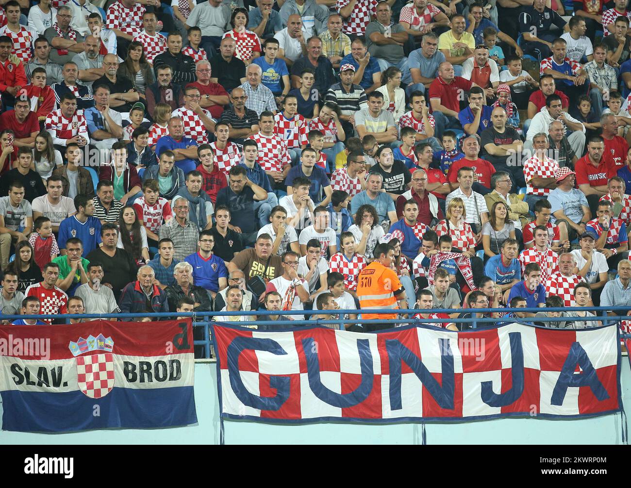 Croatia fans in the stands Stock Photo - Alamy