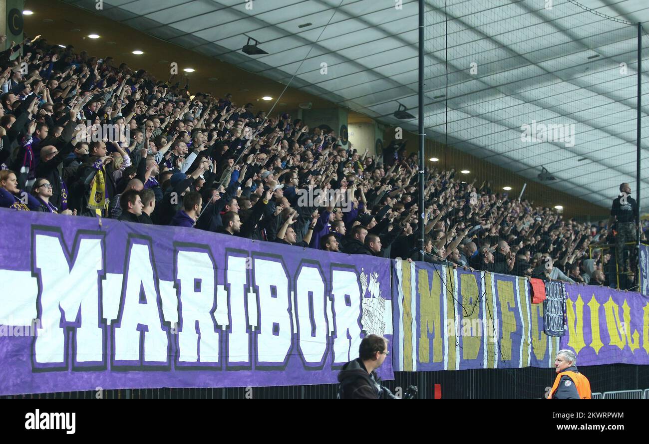 Chelsea FC. Supporters during the UEFA Champions League Group G match ...