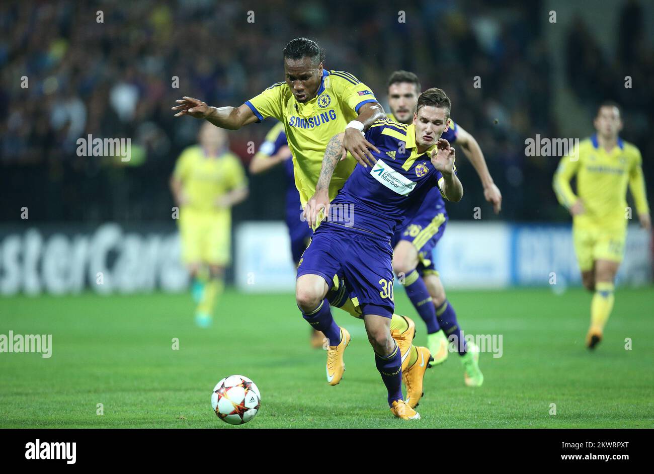 Chelsea FC. Didier Drogba, Petar Stojanovic during the UEFA Champions ...