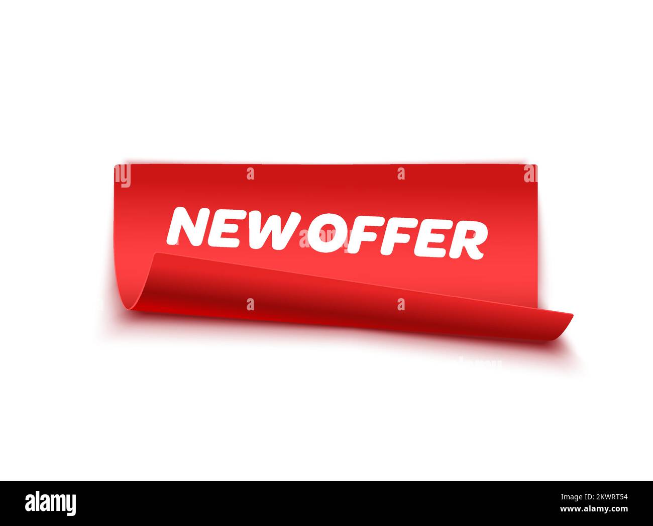New Offer Tag. Red Promo Label. Vector Illustration Stock Vector Image ...