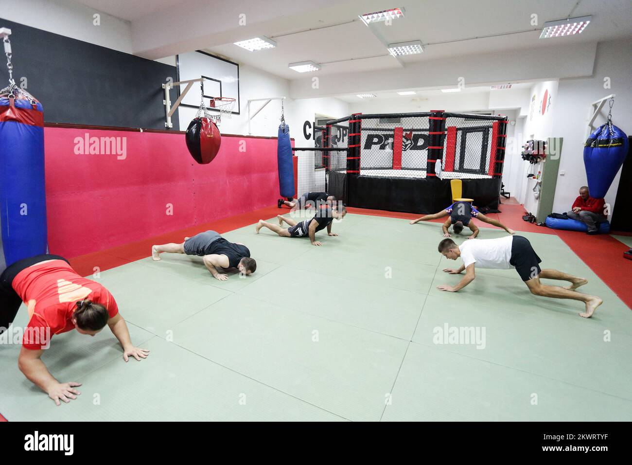 28.11.2014., Zagreb, Croatia - Tennis player Borna Coric in training ...