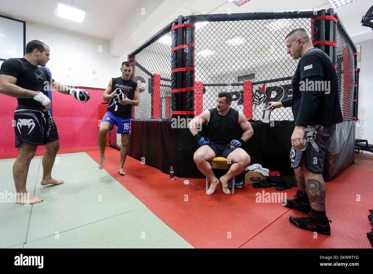 28.11.2014., Zagreb, Croatia - Tennis player Borna Coric in training ...