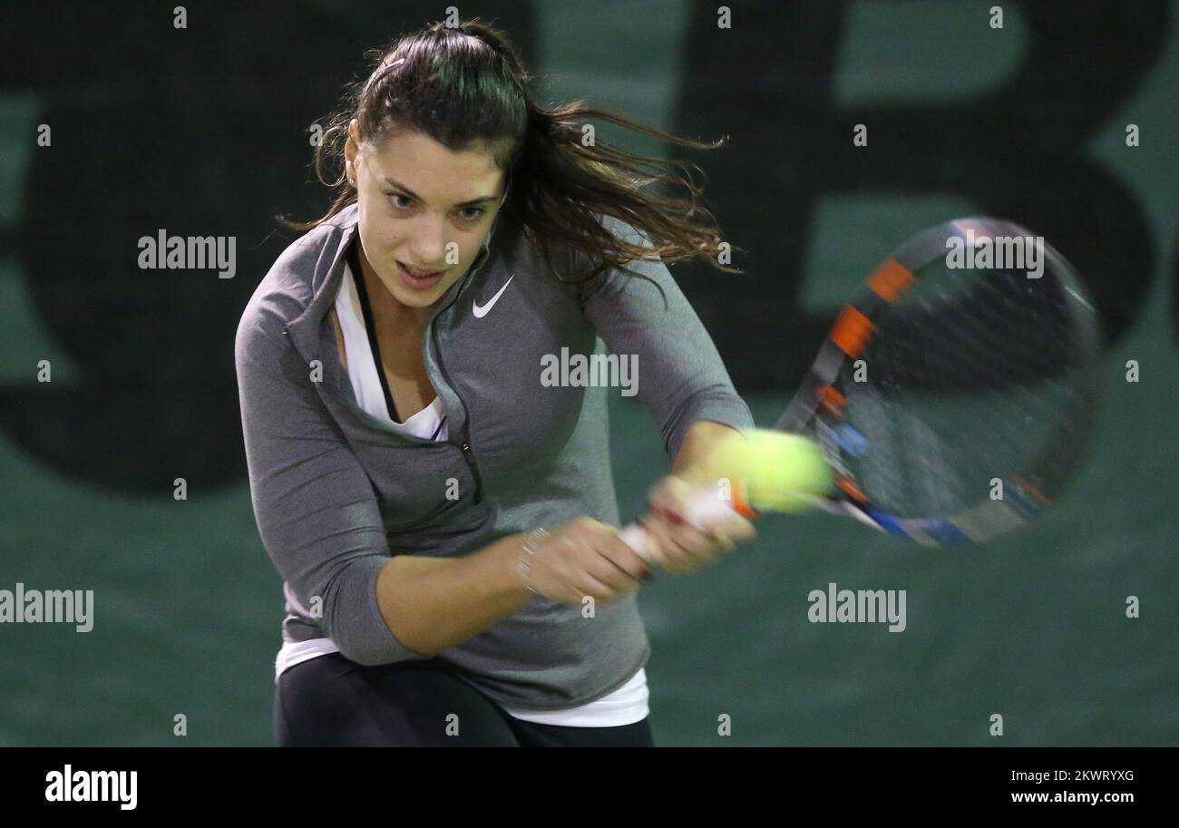 09.12.2014., Croatia, Zagreb - Tennis player Ana Konjuh in training ...