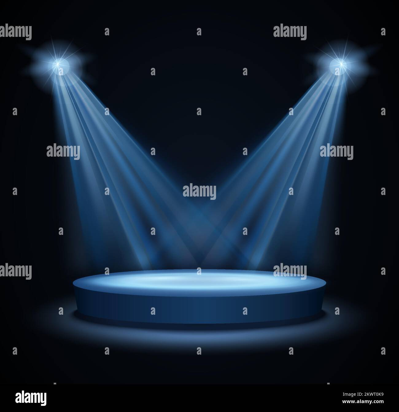 Spotlight shines bright spot Stock Vector Images - Alamy
