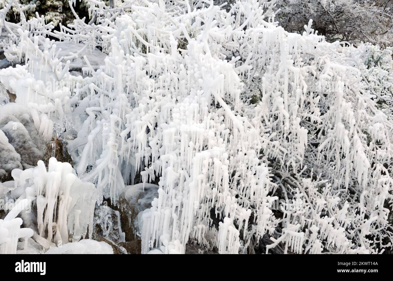 01.01.2015., Croatia, Knin - Due to the extremely low temperatures ...