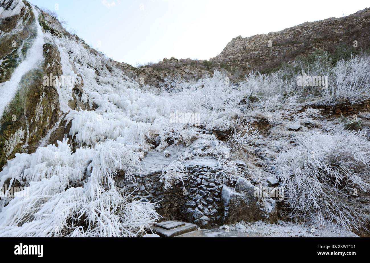 01.01.2015., Croatia, Knin - Due to the extremely low temperatures ...