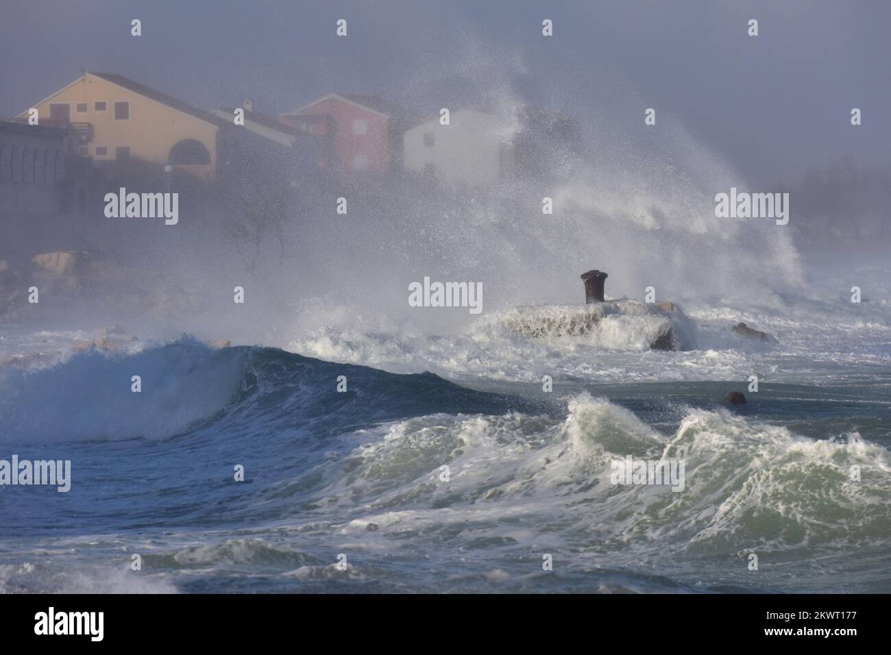 31.12.2014. Croatia, Zadar hinterland - A strong storm in the Zadar ...