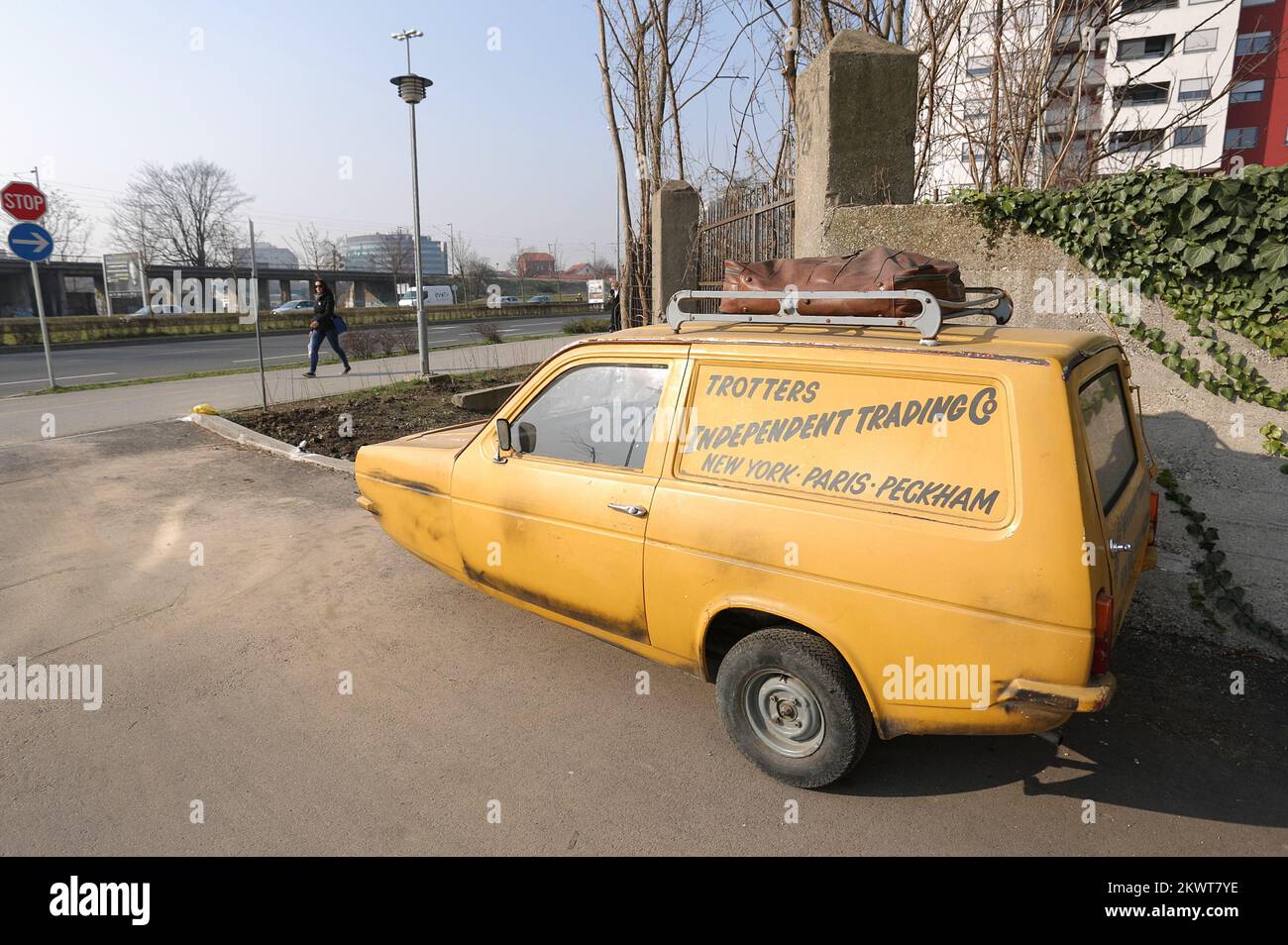 20.03.2015., Zagreb, Croatia - The trike vehicle of brothers Del and ...