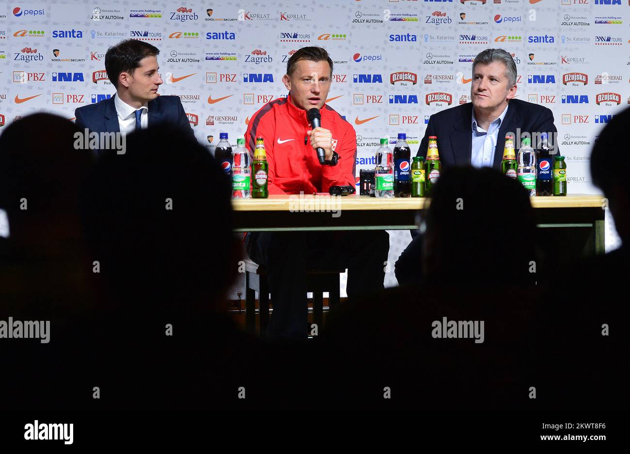 25.03.2015., Croatia, Zagreb - Ivica Olic and Davor Suker held a press ...