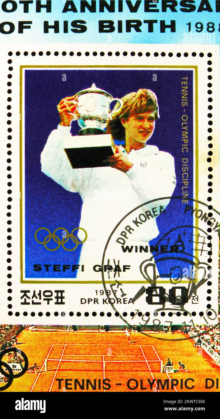 MOSCOW, RUSSIA - OCTOBER 29, 2022: Postage stamp printed in Korea shows ...