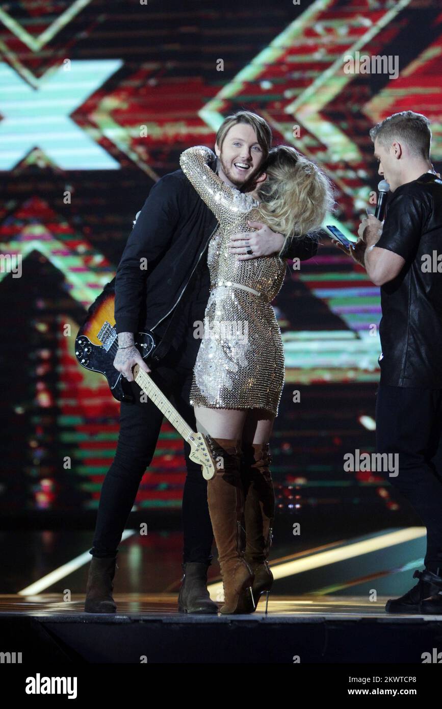 Winner of British The X Factor James Arthur performs on X Factor Adria ...