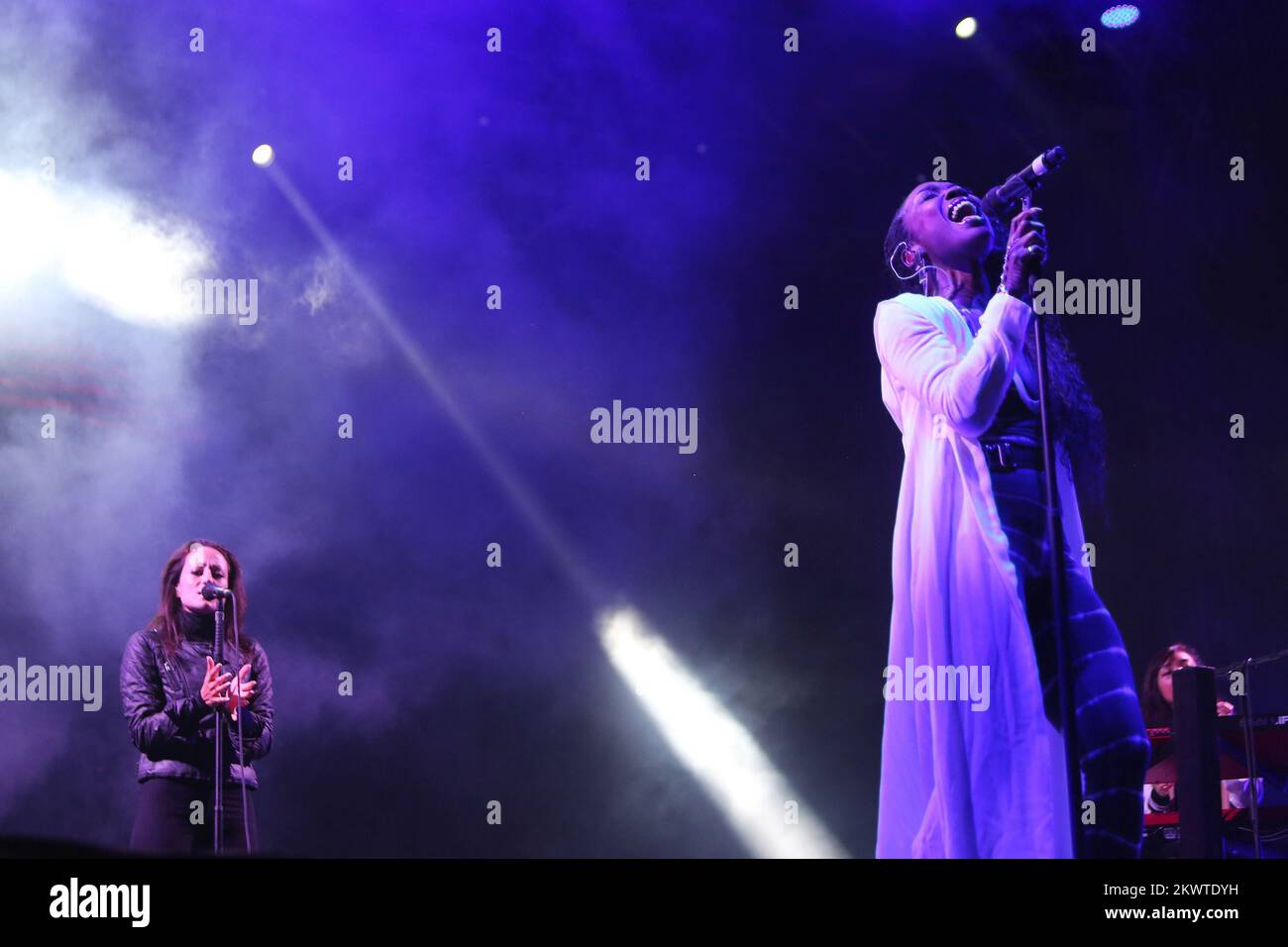 Clean Bandit performing on stage at the 2015 Exit Festival at ...