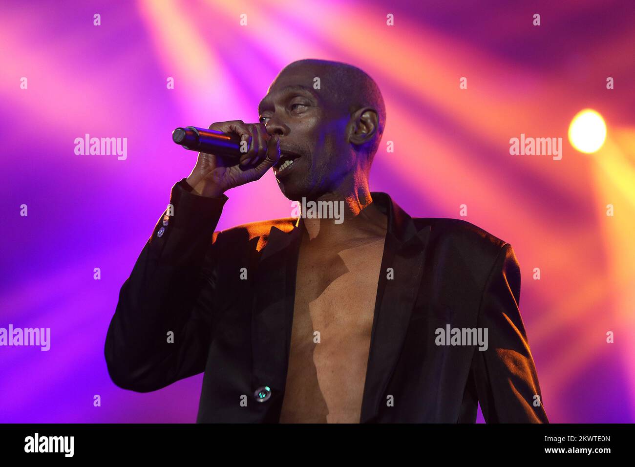 Faithless performing on stage at the 2015 Exit Festival at Petrovaradin ...
