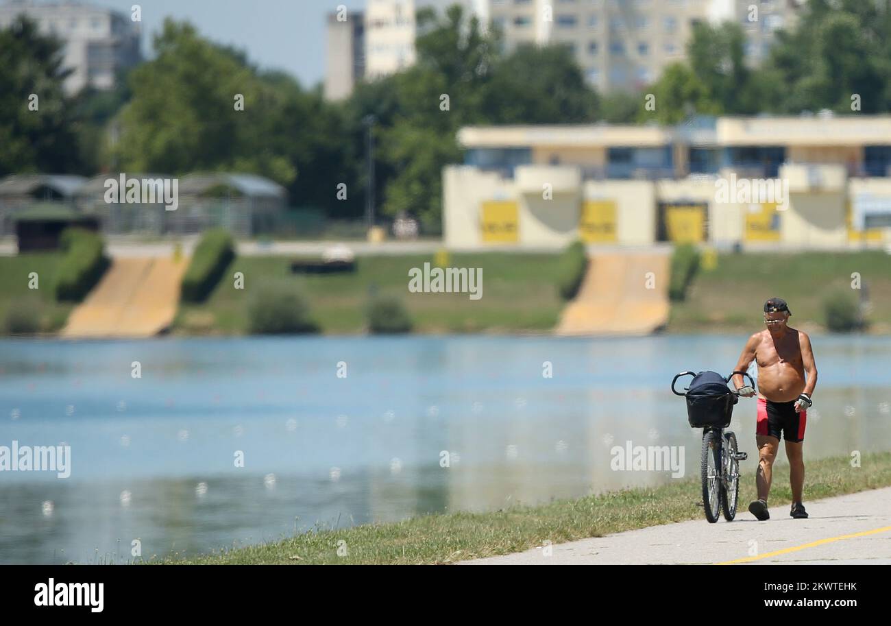 11.07.2015., Zagreb - Few citizens looked for escape from the heat at ...