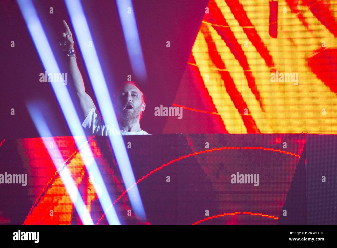 DJ David Guetta during the 2015 ULTRA Europe dance music festival at ...