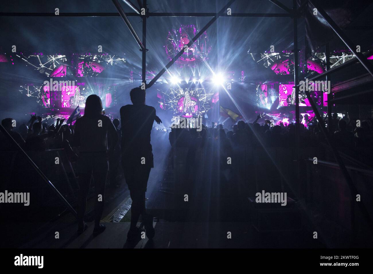 DJ Afrojack during the 2015 ULTRA Europe dance music festival at Split ...